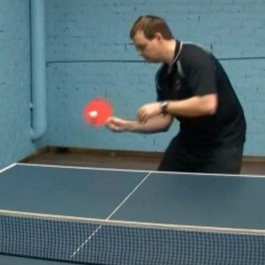 Forehand Push - Front View - Greg's Table Tennis Pages